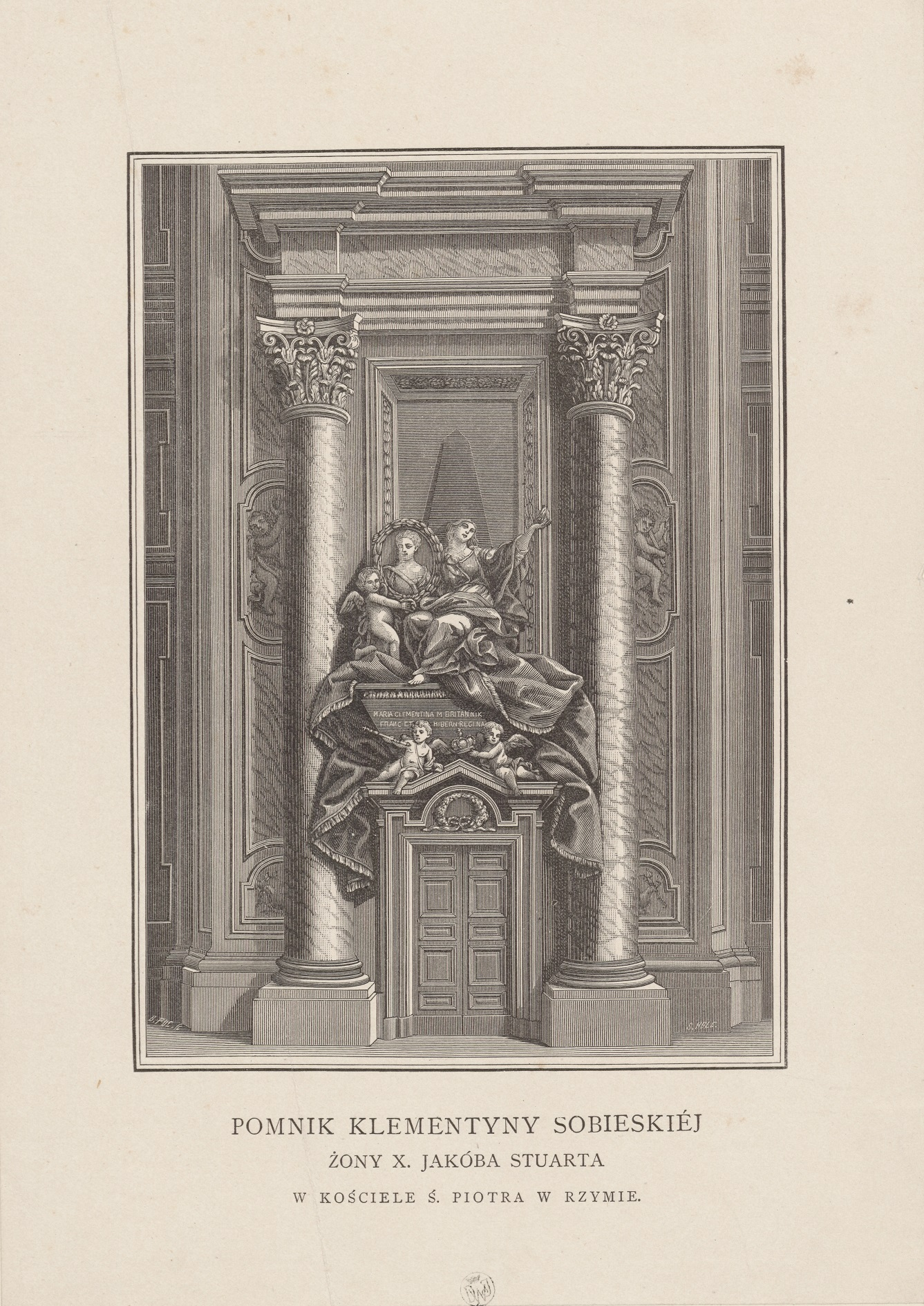The Sobieskis and Stuarts, Monument to Clementina Sobieska in St. Peter ...
